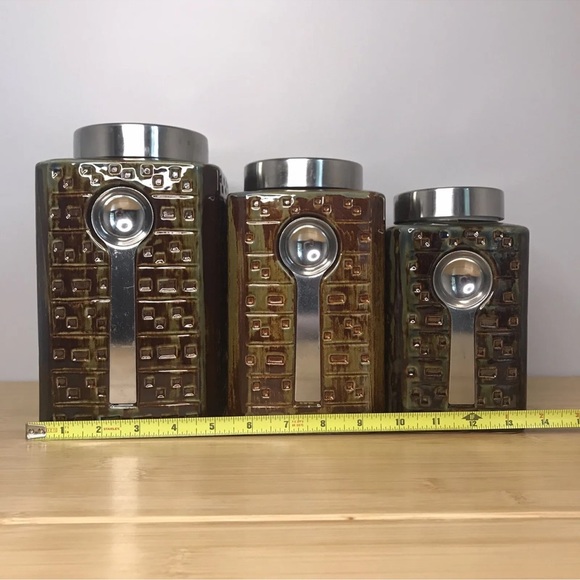 Pier 1 | Kitchen | Pier Kitchen 3 Piece Canister Set With Spoons | Poshmark